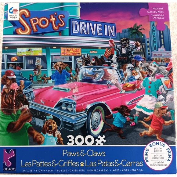 ceaco | Toys | Paws Claws 30 Piece Jigsaw Puzzle With Poster By Ceaco ...